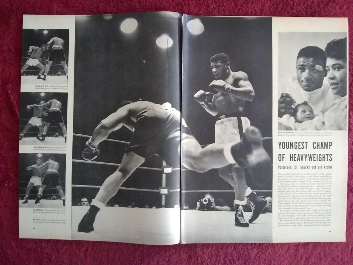 Floyd Patterson Knocks Out Archie Moore, November 30, 1956. 2 Page ...
