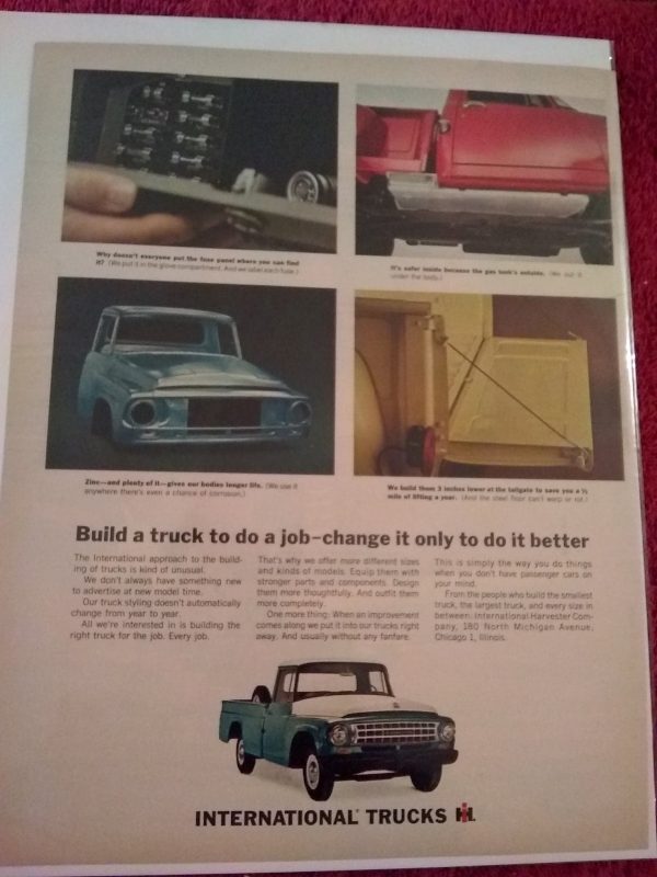 Vintage 1964 IH International Harvester Pickup Truck Collectible Ad ...
