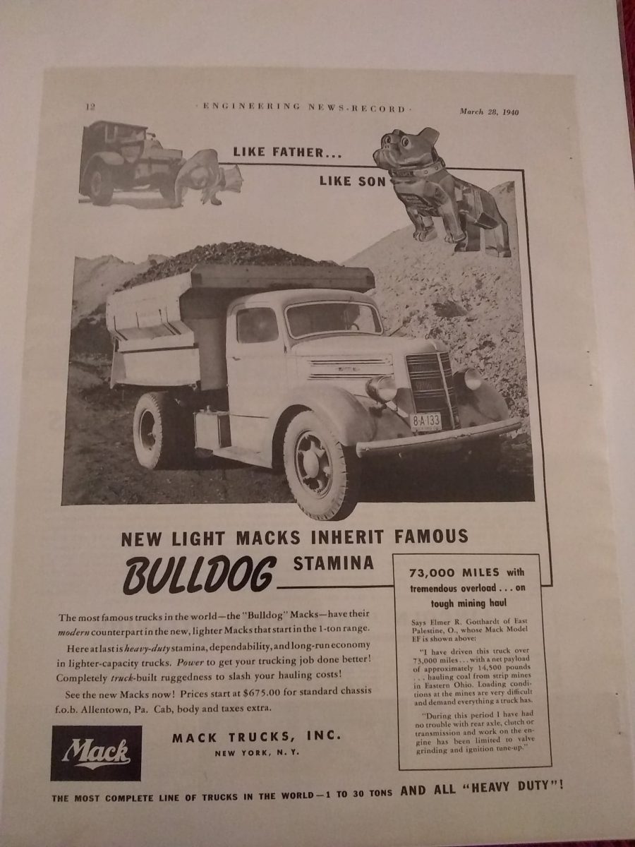 Vintage 1940 Mack Trucks Model EF Collectible Advertisement. Great ...