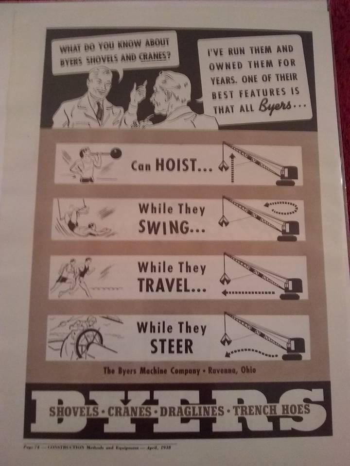 Vintage 1938 Byers Machine Co. Advertisement Ad: Byers Shovel Features ...