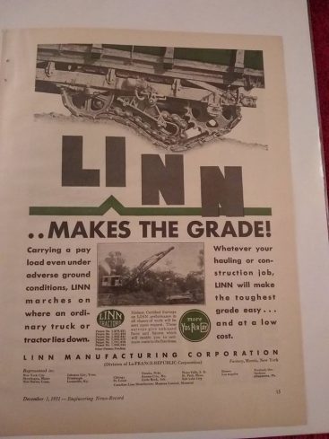 Vtg.1931 Linn Manufacturing Corp. Ad Advertisement: Linn Makes the ...