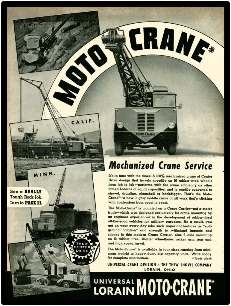 Vintage Look Universal Lorain Moto-Crane Truck Crane New Metal Sign ...