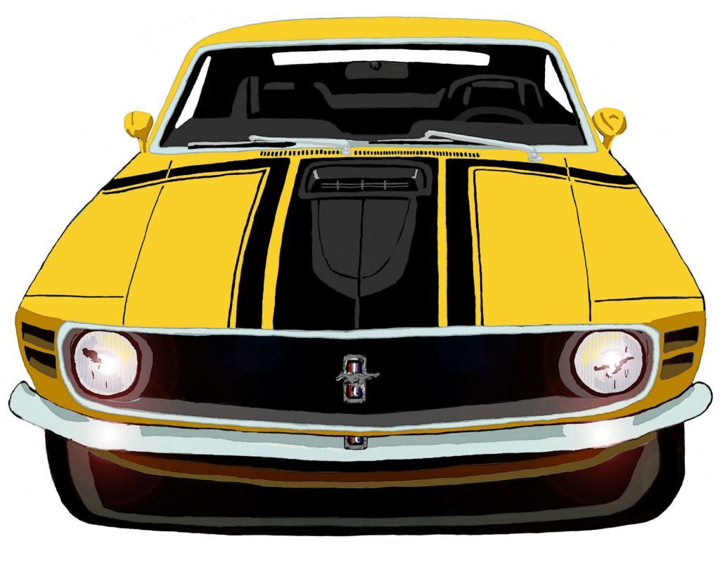 1970 Ford Mustang Boss 302 Collectible Metal Sign - American Ikons