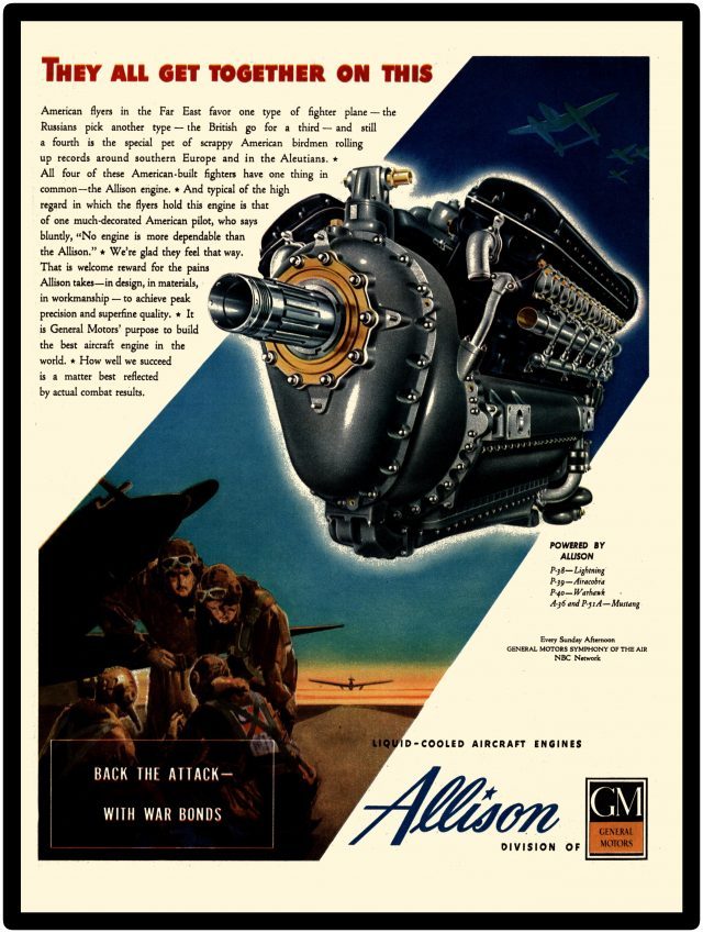 World War Two Allison Engines Collectible New Metal Sign: Lightning ...