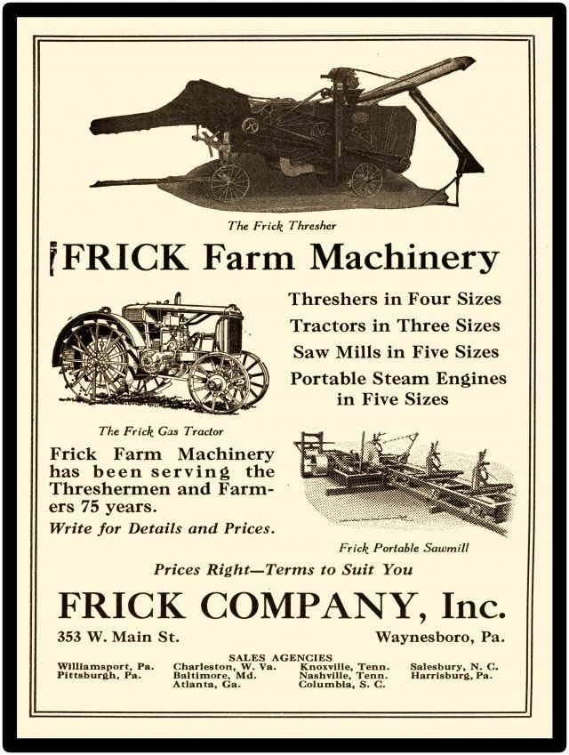 Frick Gas Tractor & Thresher Collectible New Metal Sign - American Ikons