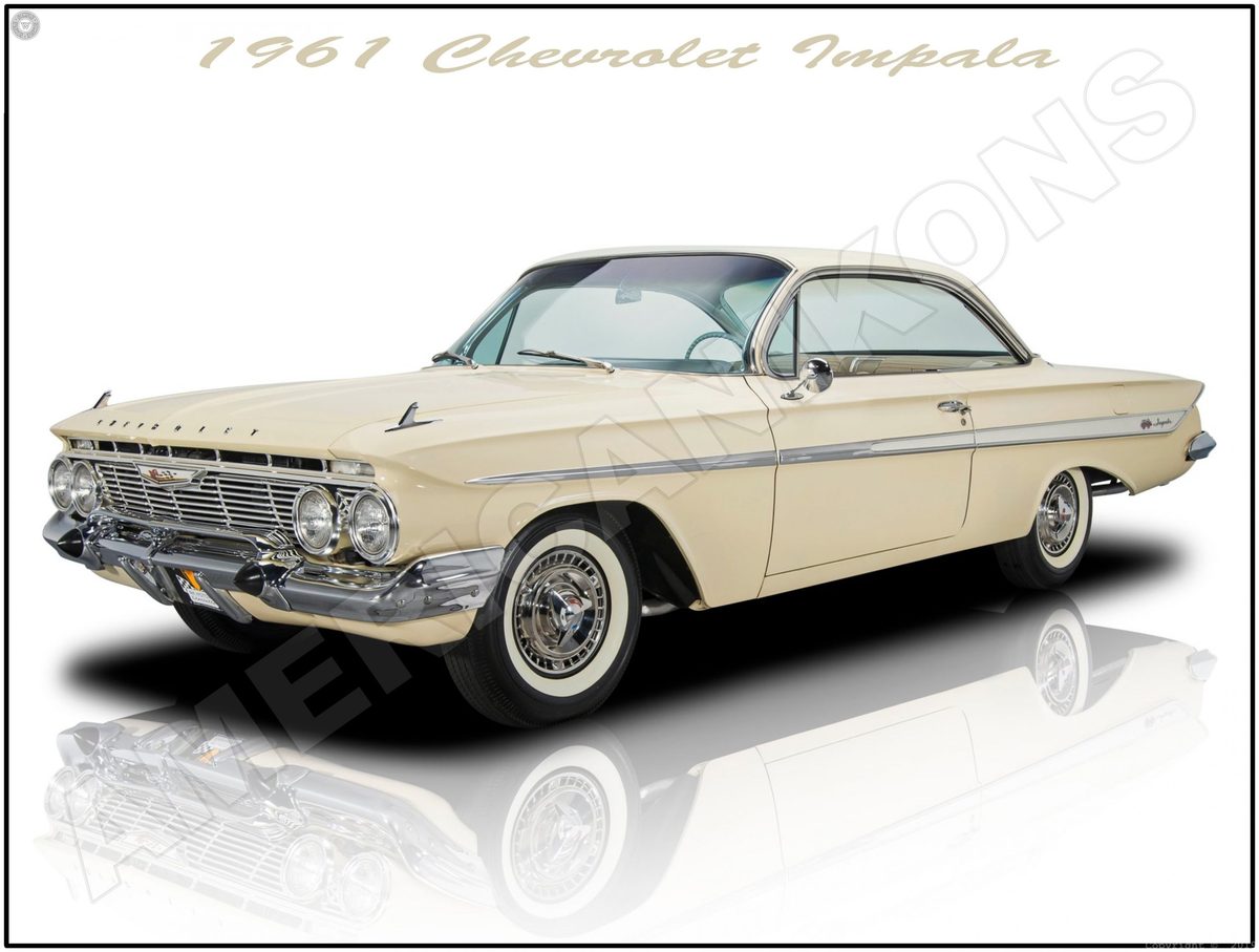 1961 Chevrolet Impala Collectible Metal Sign: Fully Restored - American ...