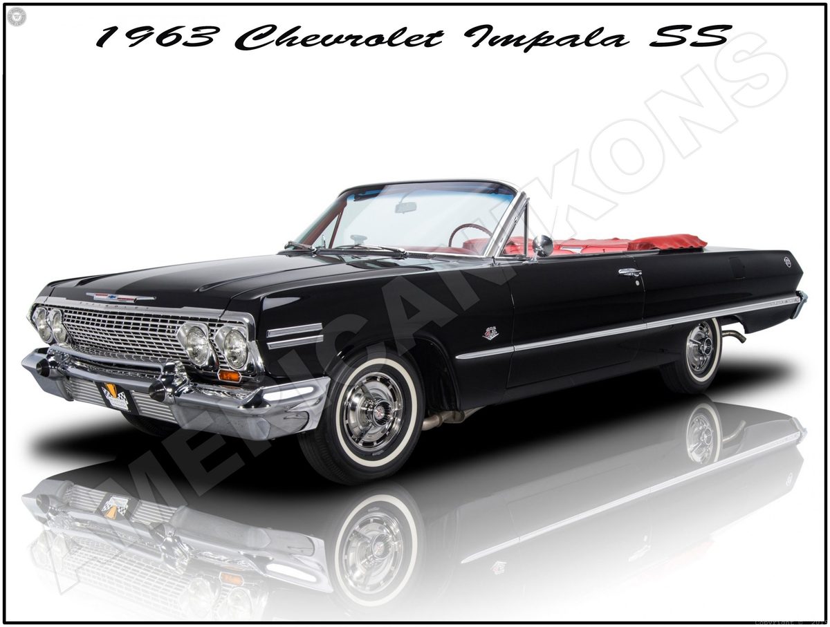 1963 Chevrolet Impala SS Convertible Collectible New Metal Sign: Fully ...