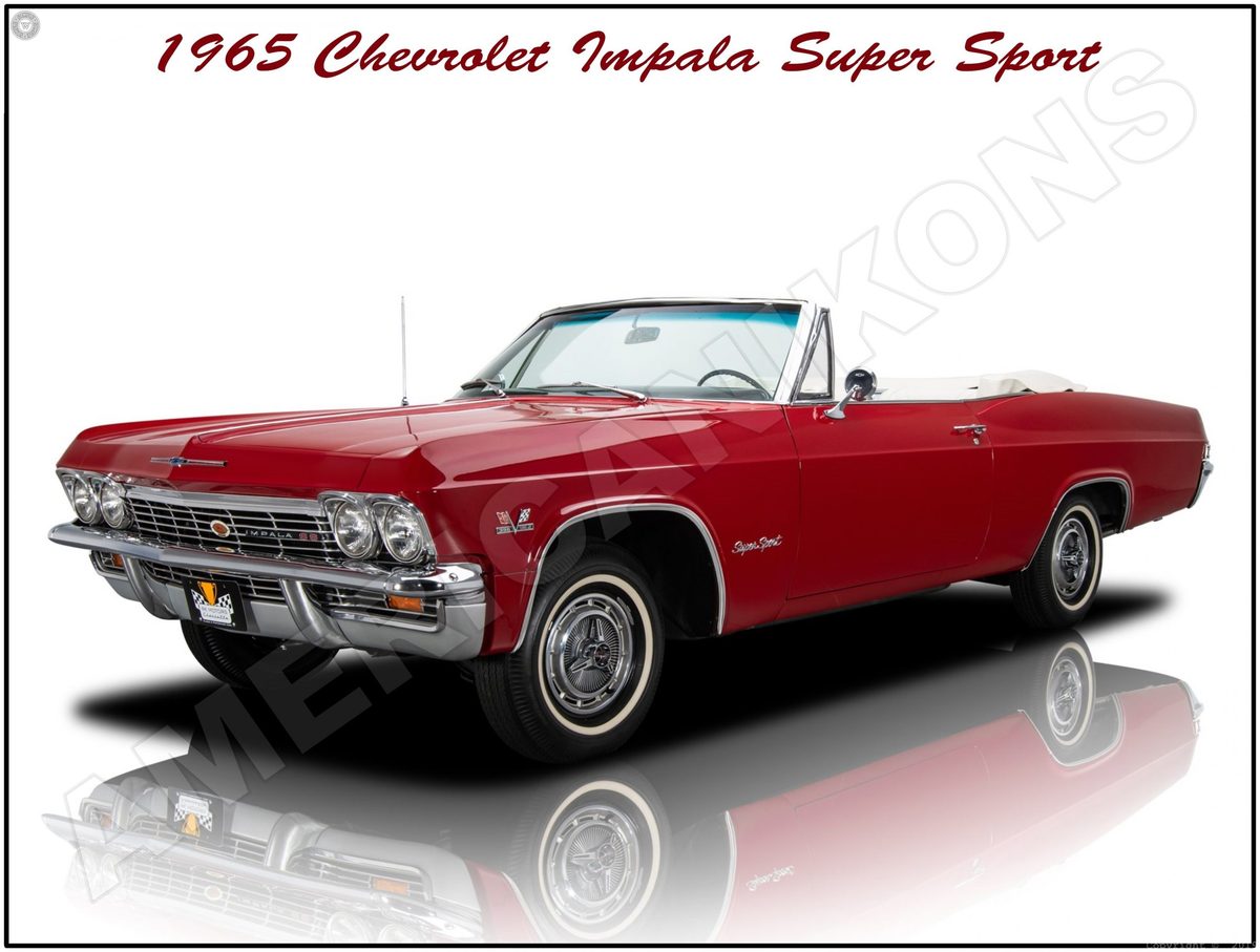 1965 Chevrolet Impala SS Convertible Collectible Metal Sign - American ...