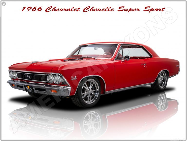1966 Chevrolet Chevelle SS Hot Rod Collectible Metal Sign - American Ikons