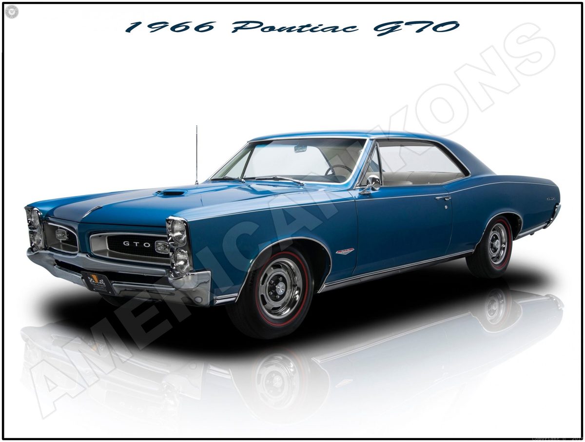 1966 Pontiac GTO Collectible Metal Sign: Fully Restored - American Ikons