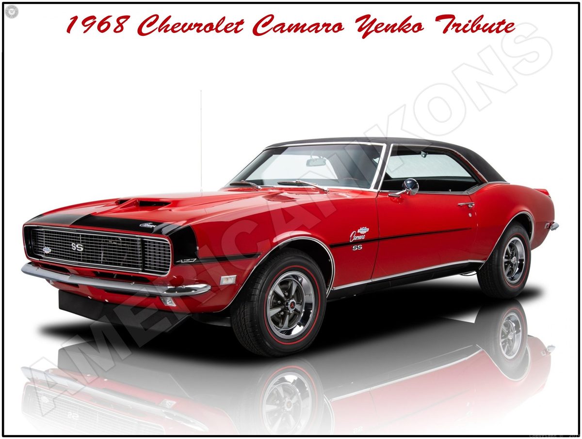 1968 Chevrolet Camaro SS Yenko Tribute Collectible Metal Sign ...