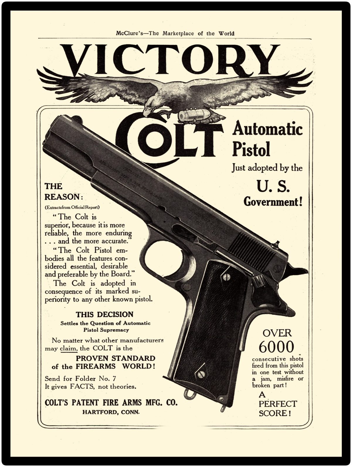Colt Patent Firearms Company Model 1911 Automatic Pistol Collectible ...