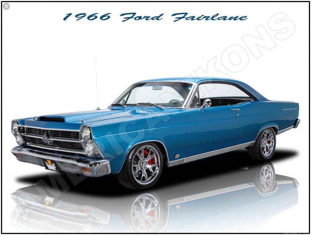 1966 Ford Fairlane Collectible New Metal Sign - American Ikons