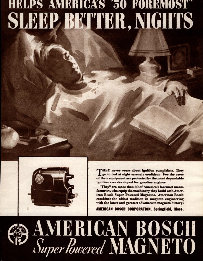 1939 American Bosch Magnetos Original Advertisement: Springfield ...