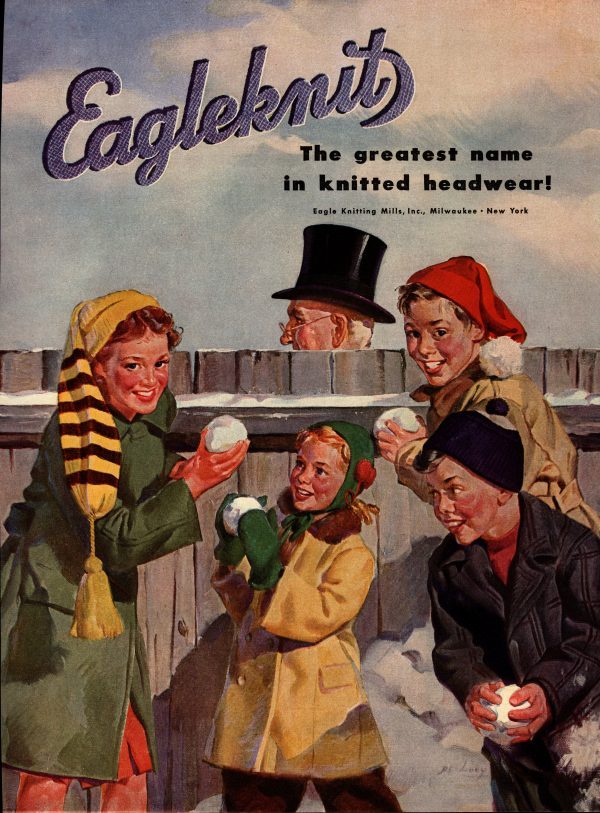 Vintage Eagle Knitting Mills Eagleknit Headware Collectible ...