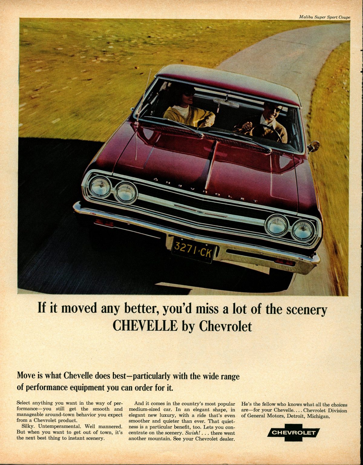 1965 Chevelle Malibu Super Sport Coupe Collectible Advertisement ...
