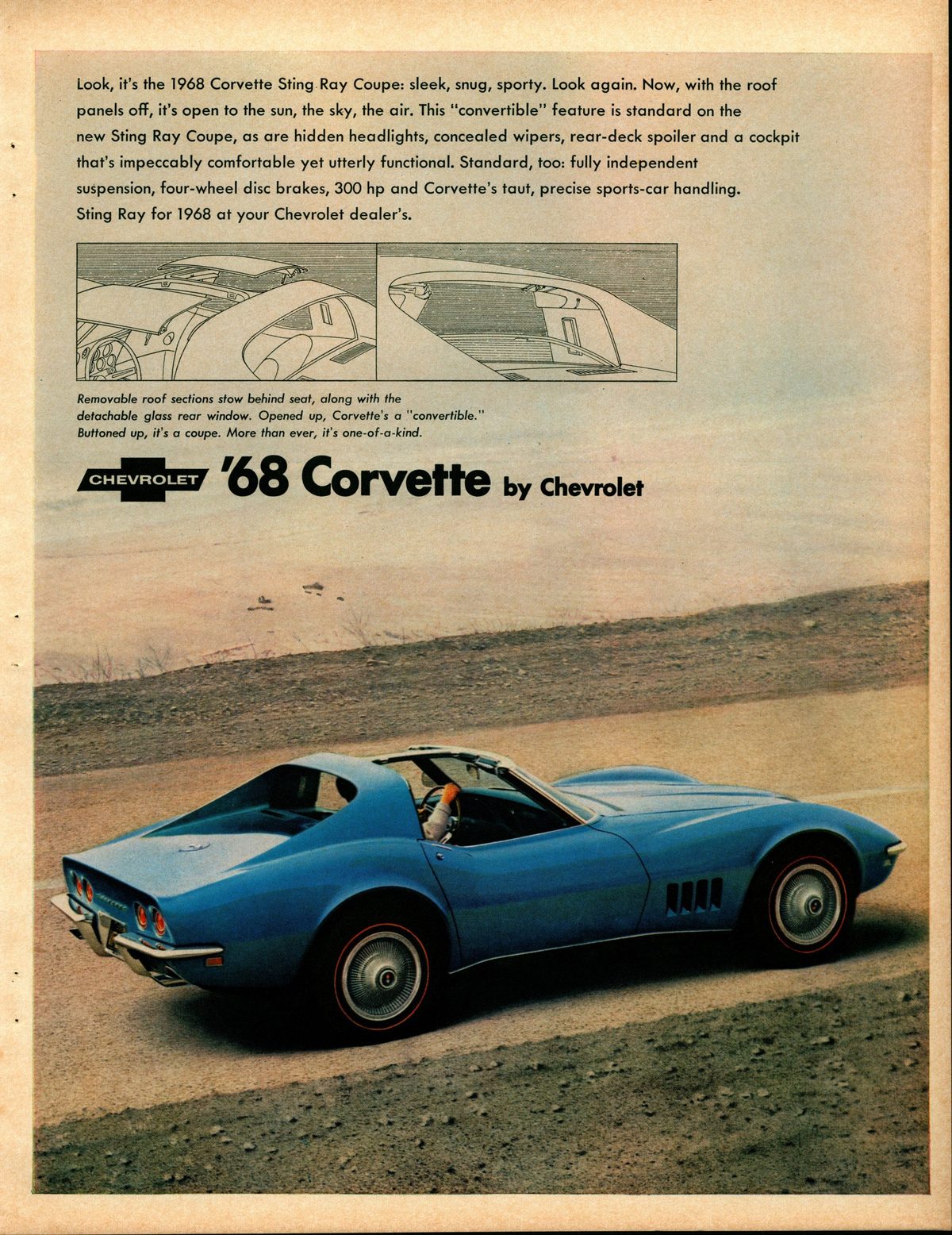 1968 Chevrolet Corvette Sting Ray Coupe Collectible Advertisement ...
