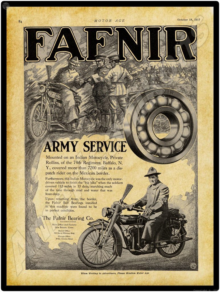 1917 Fafnir Bearing Collectible Metal Sign: World War One Soldier On ...