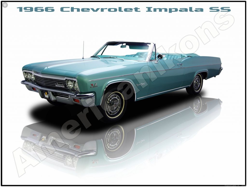 1966 Chevrolet Impala SS Collectible Metal Sign: Restored Convertible ...