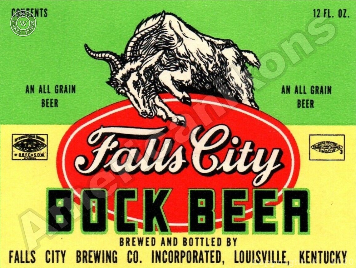Falls City Bock Beer Collectible Metal Sign: Louisville, Kentucky ...