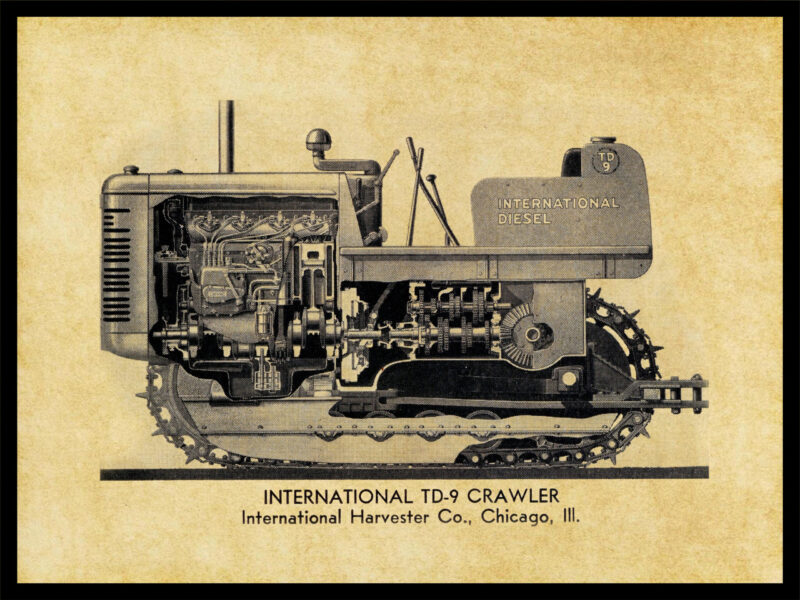 International Harvester TD-9 Crawler Tractor Collectible Metal Sign ...