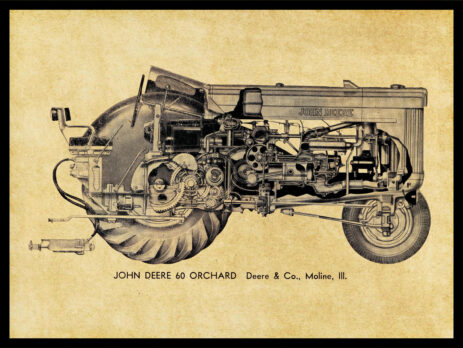 John Deere 60 Orchard Model Collectible Metal Sign - American Ikons