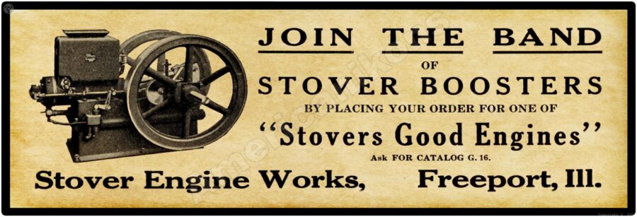 1911 Stover Engine Works NEW Metal Sign: Freeport, Illinois - American ...