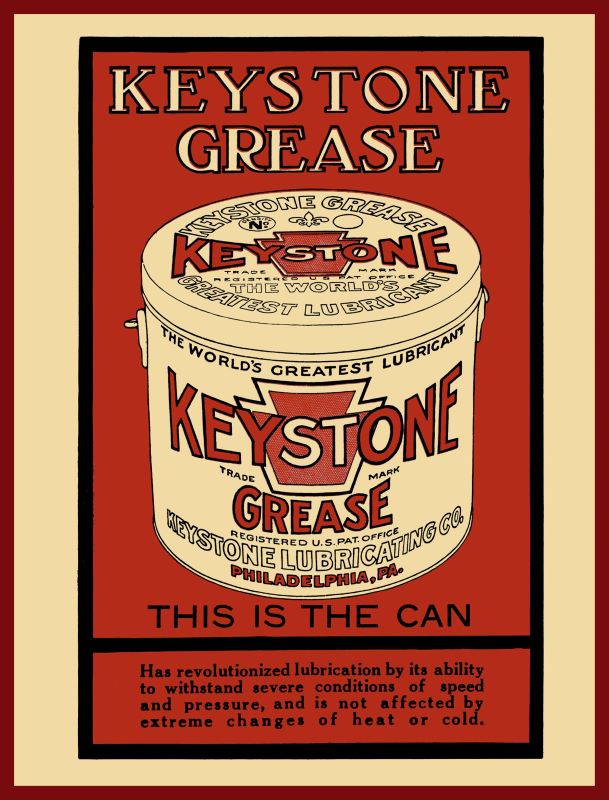 1913 Keystone Grease Collectible NEW Metal Sign: Philadelphia ...