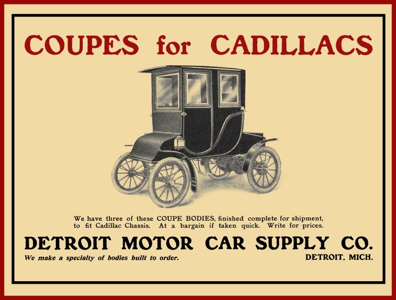 1905 Detroit Motor Car Supply Company NEW Metal Sign: Coupes for ...