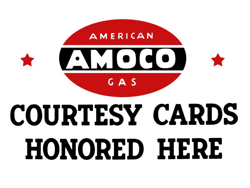AMOCO Gasoline Credit Card Collectible Metal Sign: XL Size – 18 x 24 ...
