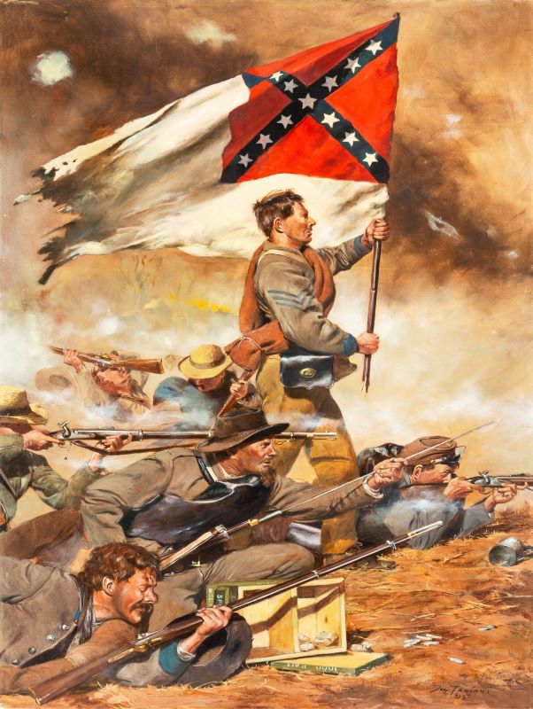 United States Civil War Collectible Metal Sign: Confederate Army Charge ...