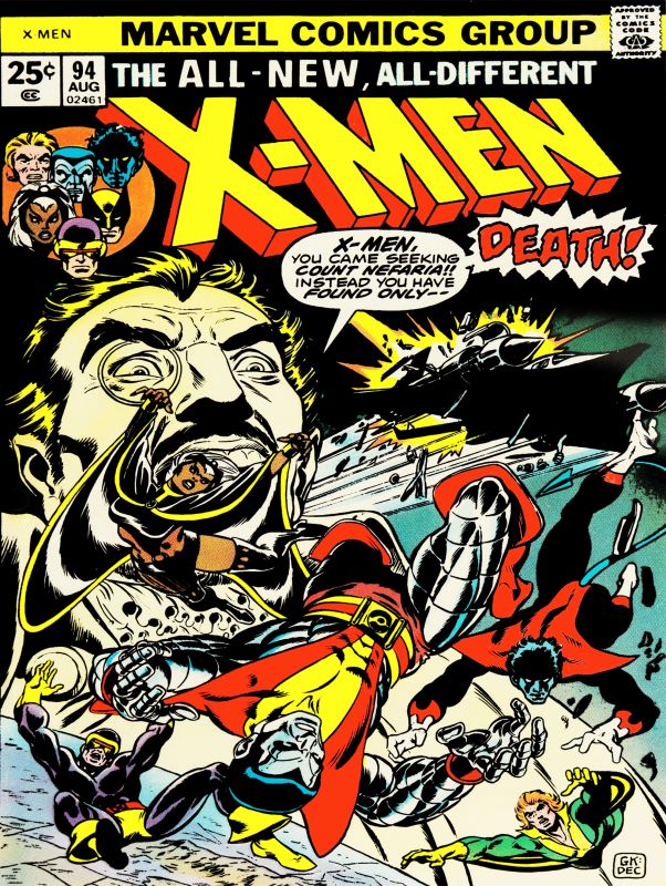 The Uncanny X-Men 94 Comic Book Collectible Metal Sign: Count Nefaria – Large Size - American Ikons